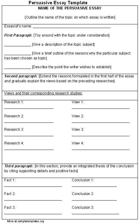 Persuasive Essay Outline Worksheet | Free Worksheets Samples