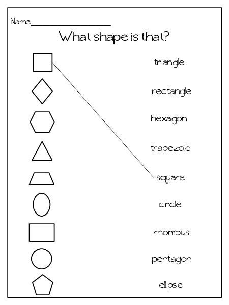 First Grade Shapes Worksheets