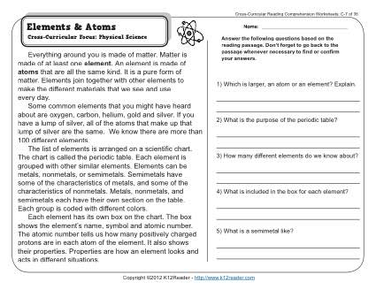 Reading Comprehension Worksheets Middle School