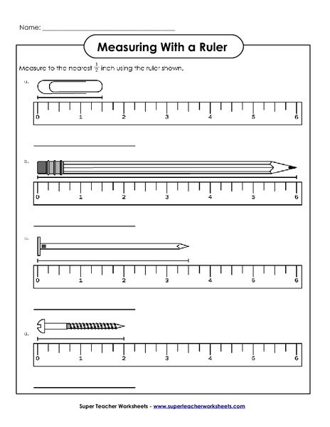 Ruler Worksheets First Grade | Free Worksheets Samples