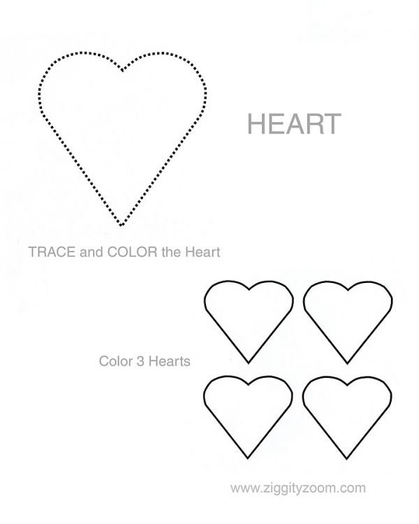 Heart Worksheets For Preschoolers