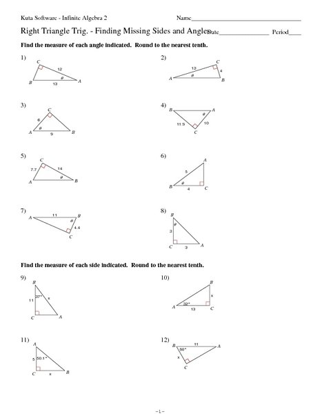 Solving Right Triangles Worksheets Answers Solving Right Triangles Worksheets Answers