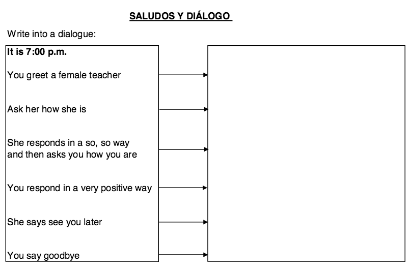 Spanish Worksheets Greetings Worksheets For All | Free Worksheets Samples