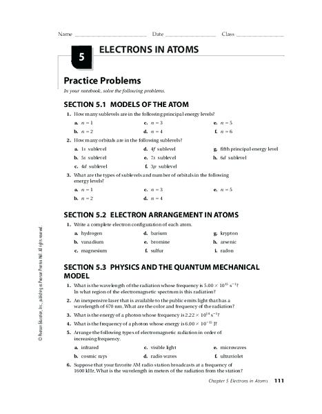 Worksheet Electrons In Atoms For Stunning Worksheet Electrons In | Free ...