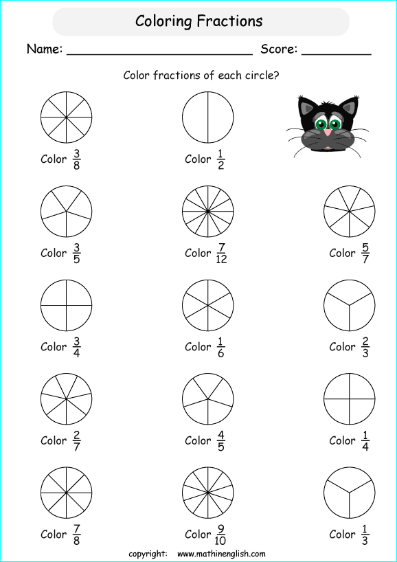 12 Basic Fraction Worksheets | Free Worksheets Samples