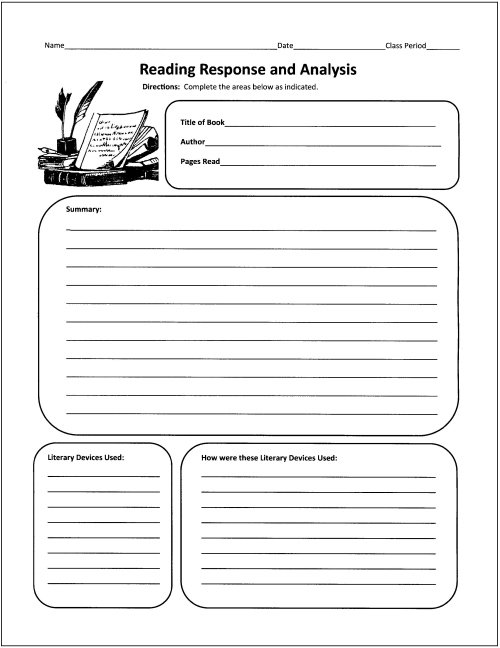 4th Grade Reading Response Worksheets Worksheets For All | Free ...