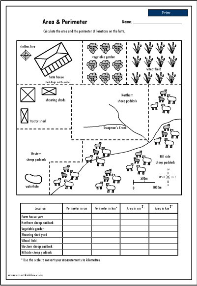 Fun Area Worksheets