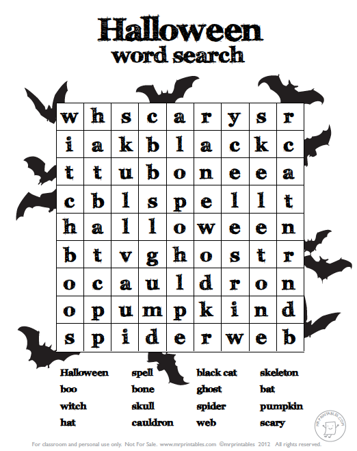 Free Printable Halloween Worksheets | Free Worksheets Samples