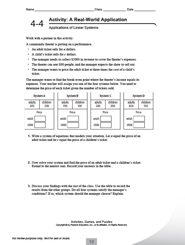 Math Worksheets For Junior High Students | Free Worksheets Samples