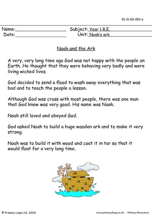 Noah’s Ark Worksheets