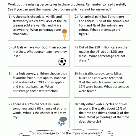Percentage Word Problems Worksheets Grade 6