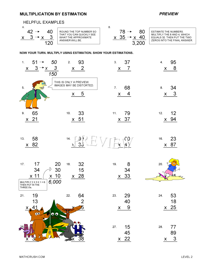 Rounding Sweet Estimation Worksheets Rounding And Math Estimation