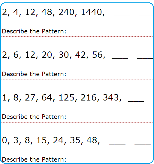 Sequences And Series Worksheet Series And Sequences Worksheets | Free ...