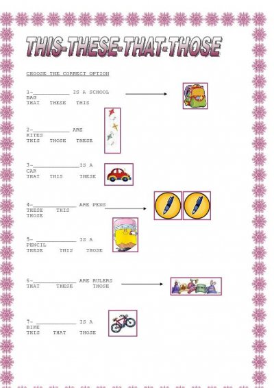 Use Of This And That Worksheet For Kids | Free Worksheets Samples