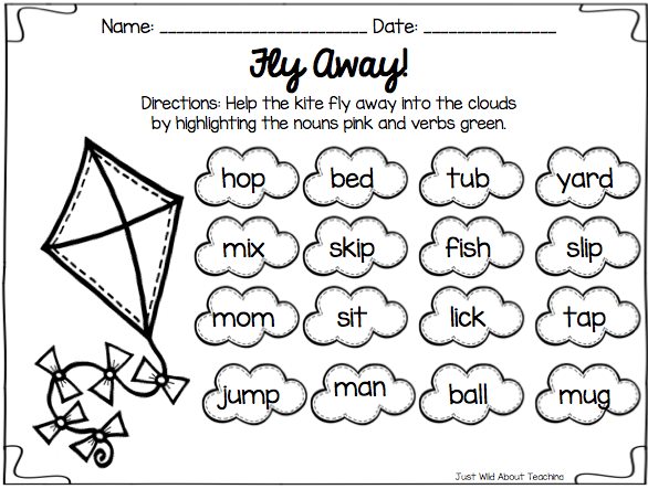 Verbs Worksheets For 1st Grade | Free Worksheets Samples