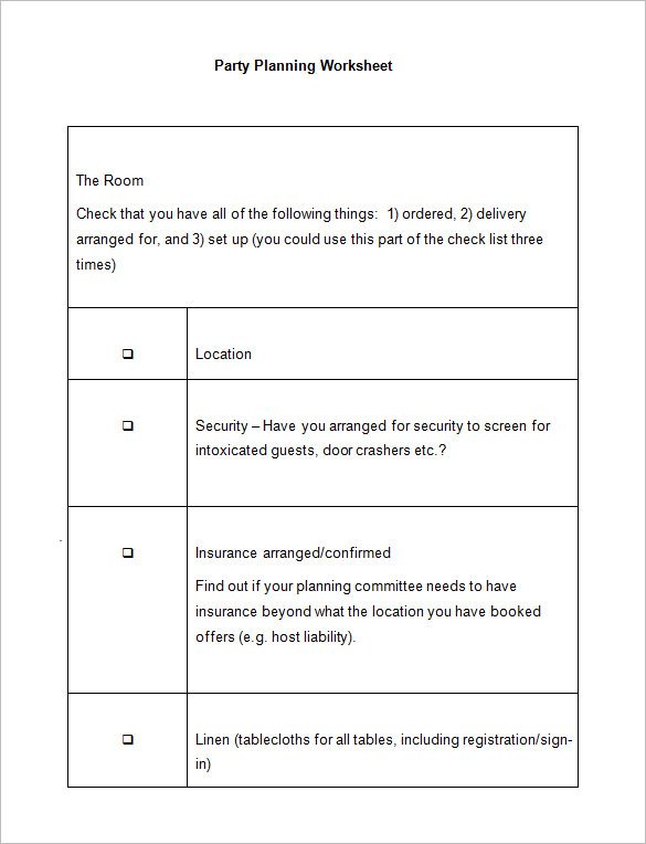 5+ Event Planning Worksheet Templates â Free Word Documents | Free ...