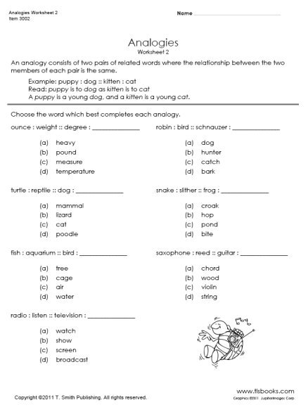 Analogies Worksheet With Answer Key | Free Worksheets Samples Analogies Worksheet With Answer Key | Free Worksheets Samples