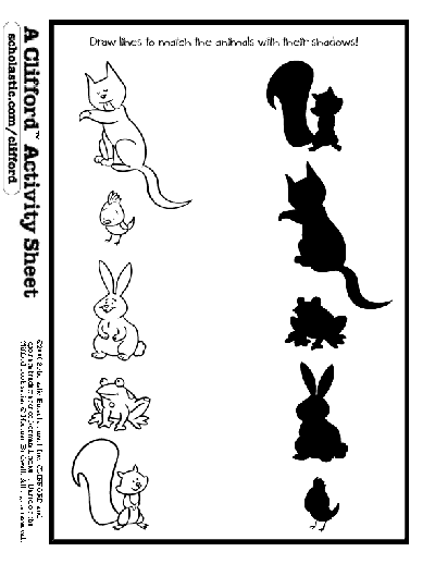 Animal Shadow Match | Free Worksheets Samples