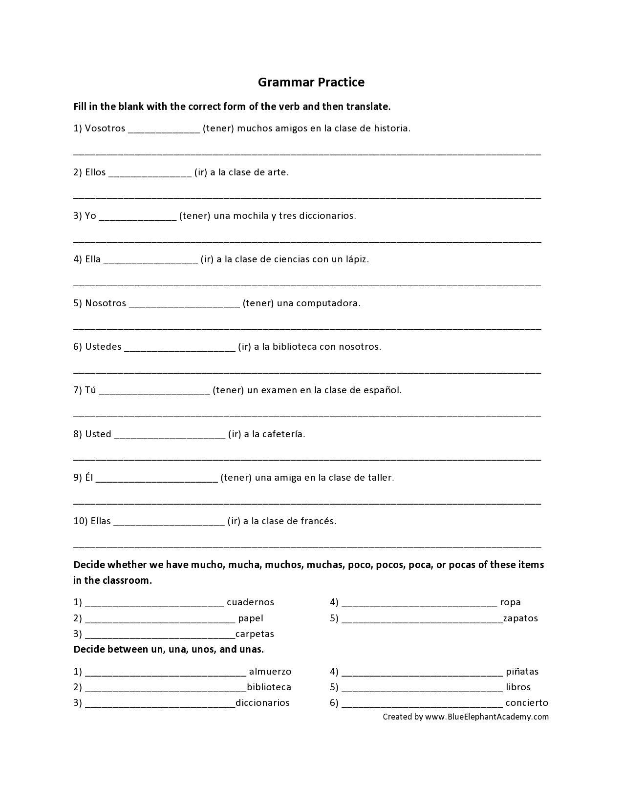 Ar Verb Practice Worksheet The Best Worksheets Image Collection | Free ...