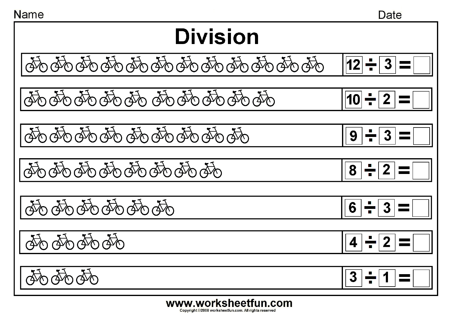 Beginners Division Worksheets Free Worksheets Samples