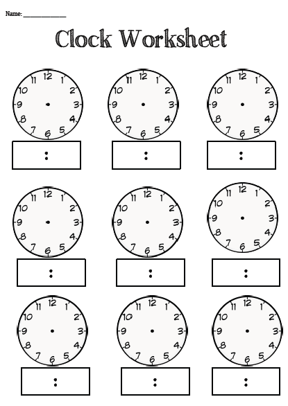 Blank Clocks For Telling Time | Free Worksheets Samples