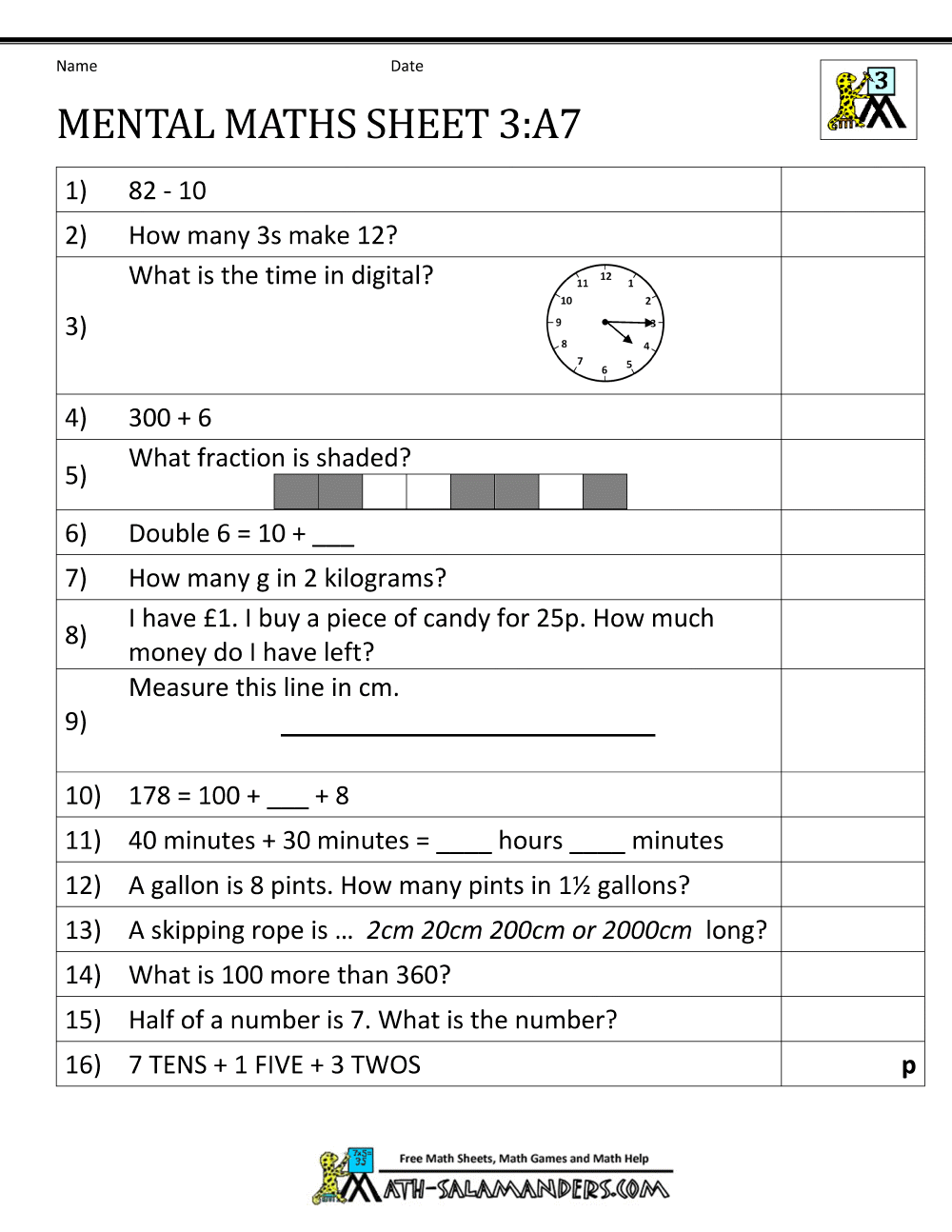 Collection Of Maths Addition Worksheets Year 7 | Free Worksheets Samples