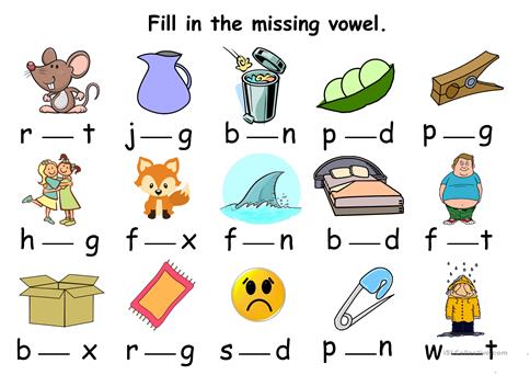 Cvc Missing Vowel Worksheet | Free Worksheets Samples