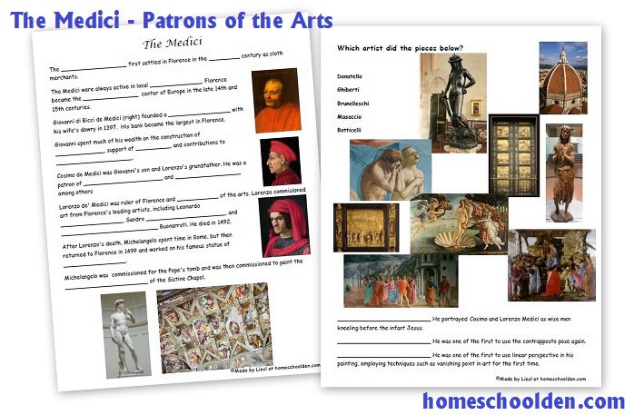 Early Renaissance The Medici Family And Renaissance Art Notebook | Free ...