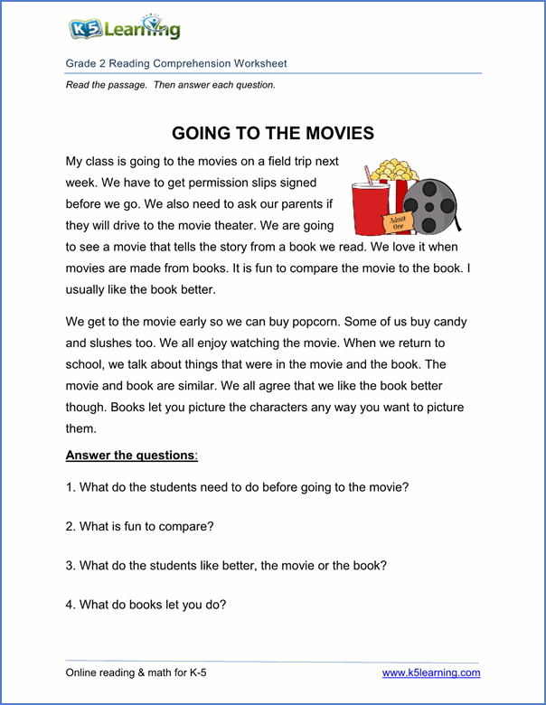 Free Printable Second Grade Reading Comprehension Worksheets | Free ...