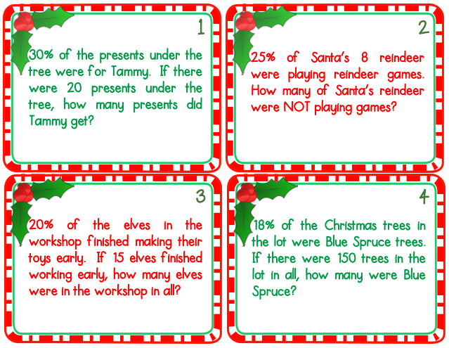 Fun Christmas Worksheets For Middle School