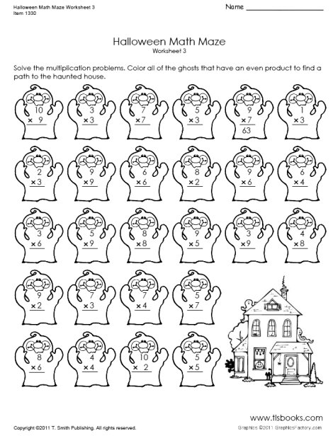Halloween Multiplication Worksheets | Free Worksheets Samples