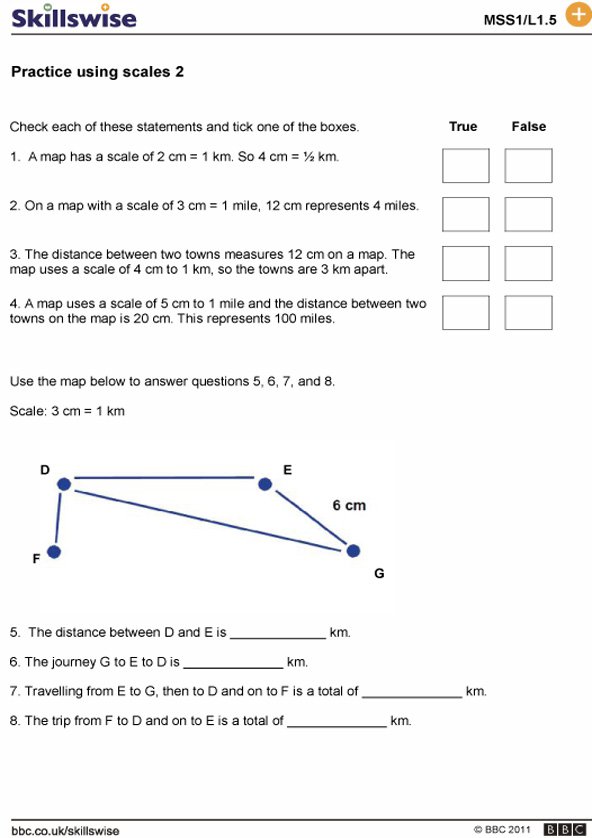Map Scale Practice Worksheets