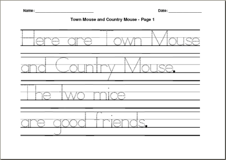 Handwriting Worksheets Paragraph