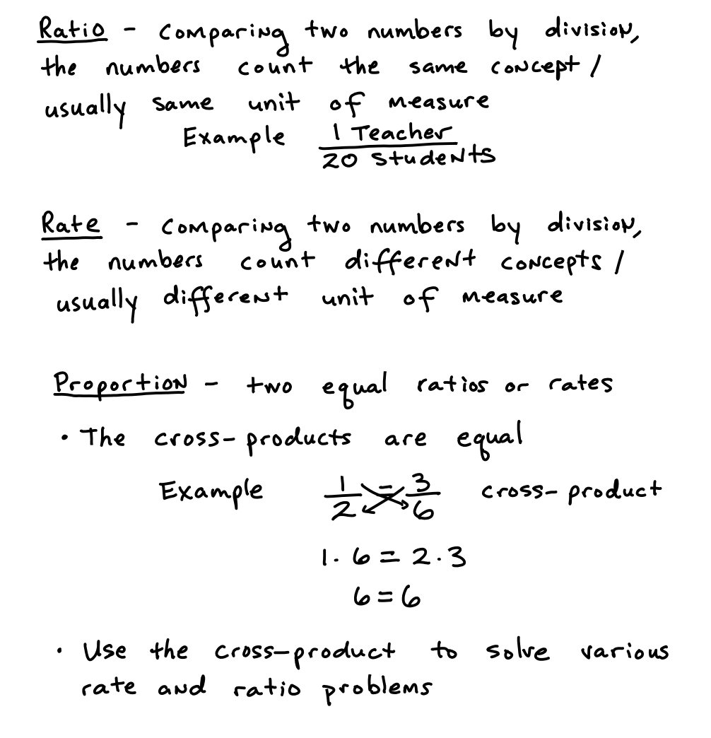Rates And Proportions Worksheets