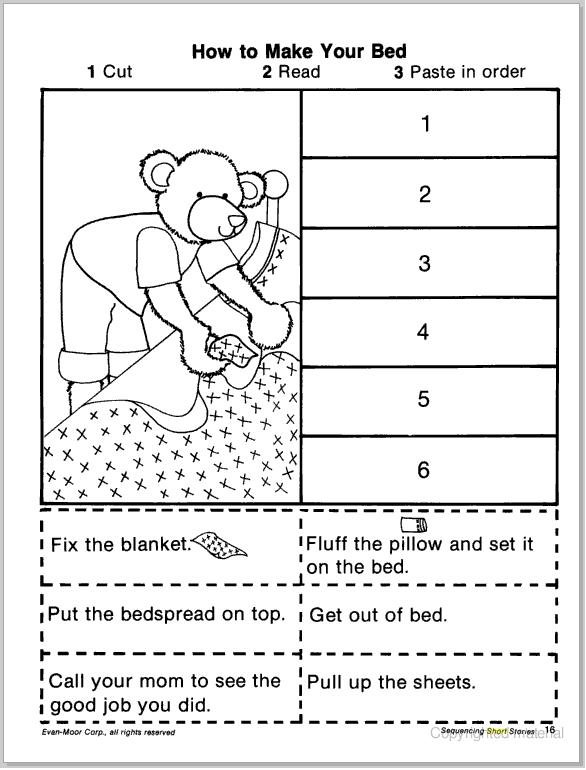 Cut And Paste Story Sequencing Worksheets