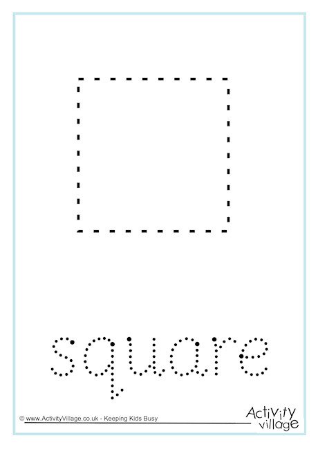 Square Word Tracing | Free Worksheets Samples