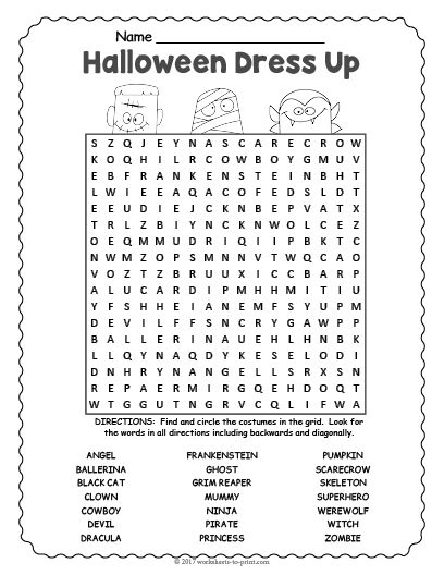 Halloween Worksheets Free Printable