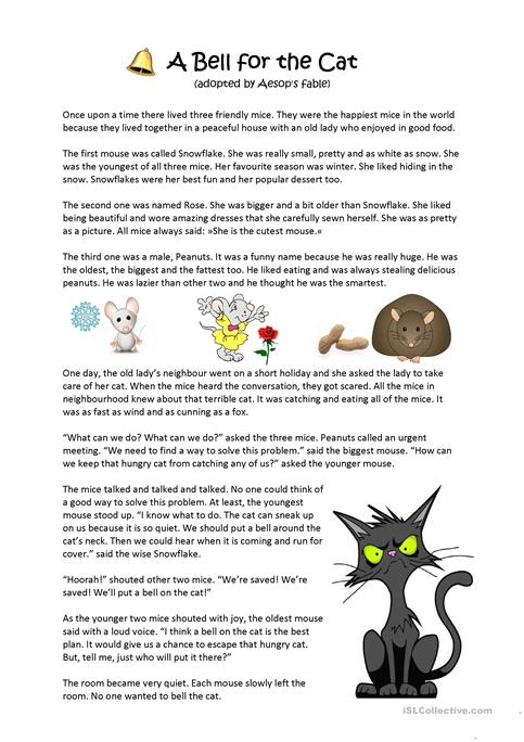 Aesop Fables Worksheets