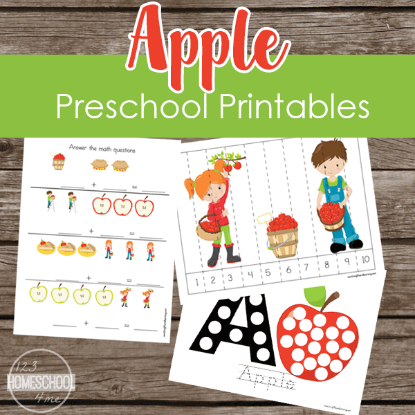 Apple Theme Preschool Worksheets | Free Worksheets Samples