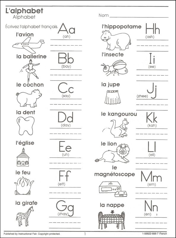 French Beginner Worksheets