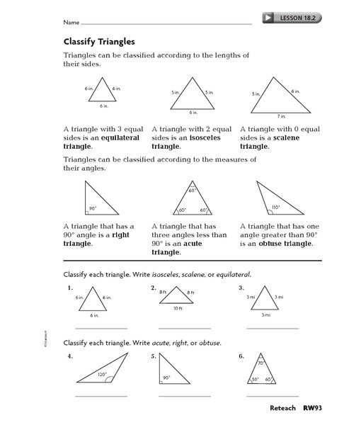 Classifying Triangles Worksheet Geometry Worksheet Classifying | Free Worksheets Samples