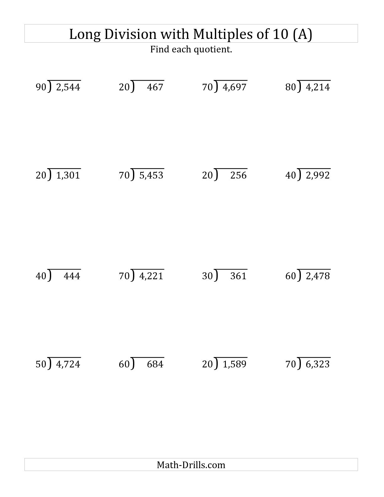 Collection Of 6th Grade Math Worksheets Long Division | Free Worksheets ...