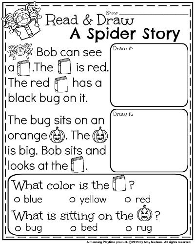 Kindergarten Literacy Worksheets