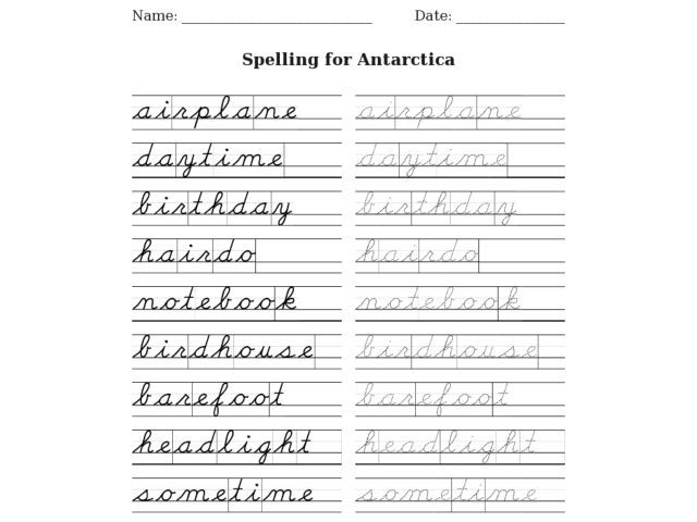 Collection Of Handwriting Worksheets For 4th Grade | Free Worksheets ...