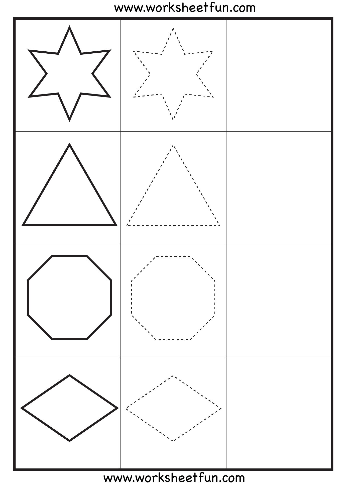 Shape Drawing Worksheets