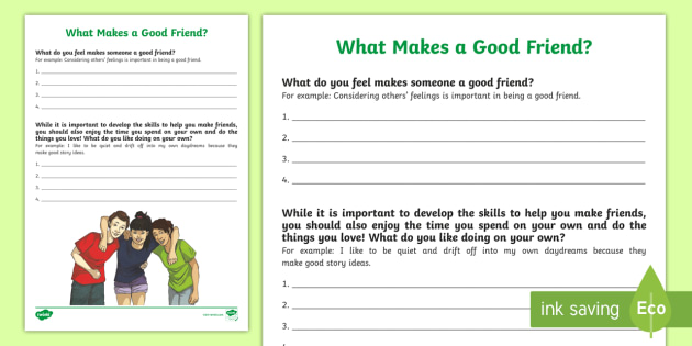 Making Friends Worksheets