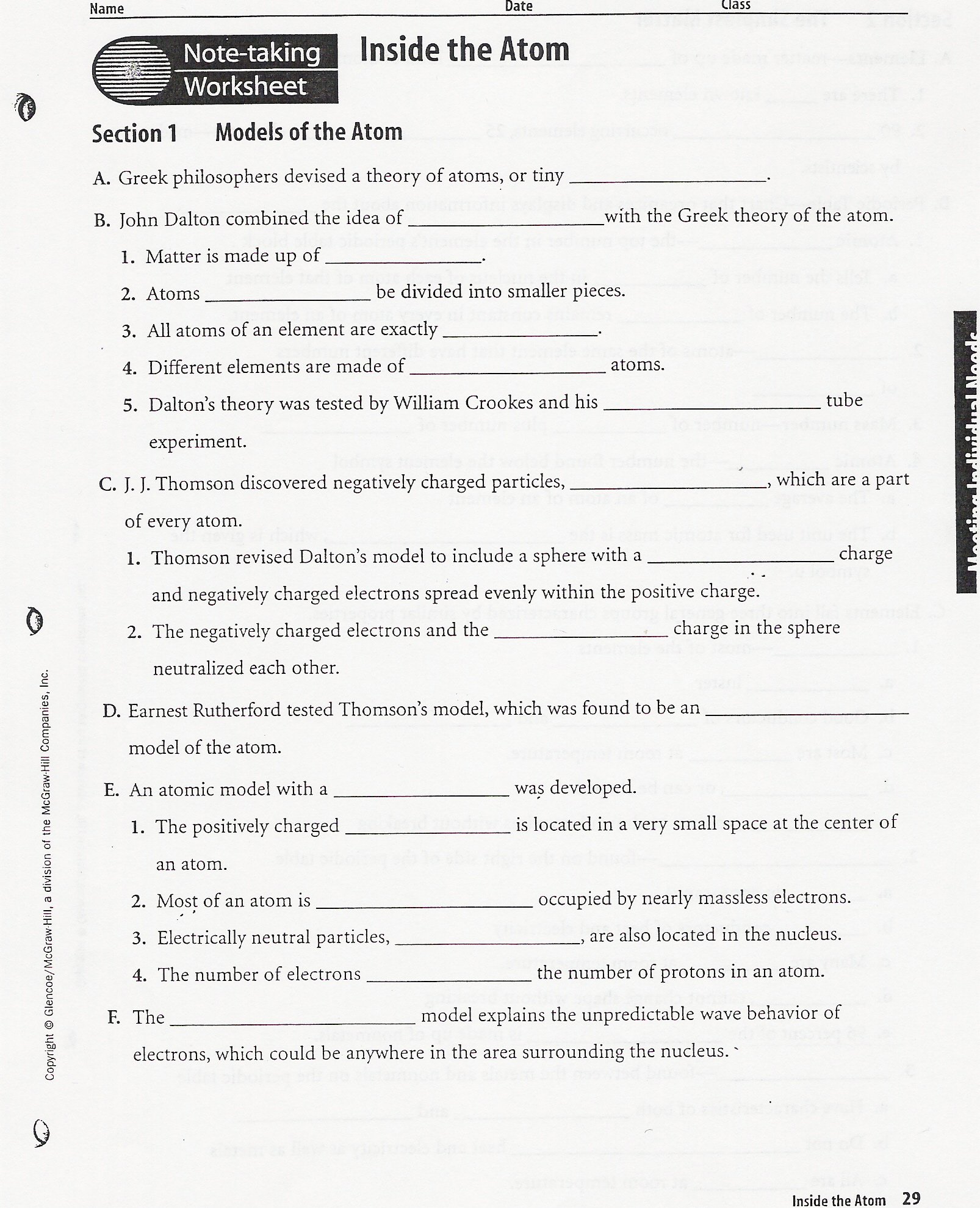 Free Printable Science Worksheets For 7th Grade 1302925 | Free ...