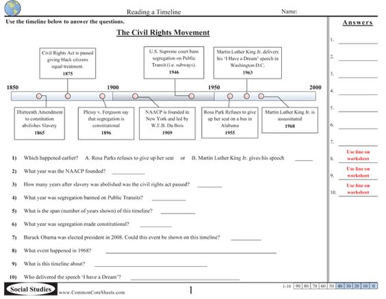 Free Timeline Worksheets | Free Worksheets Samples