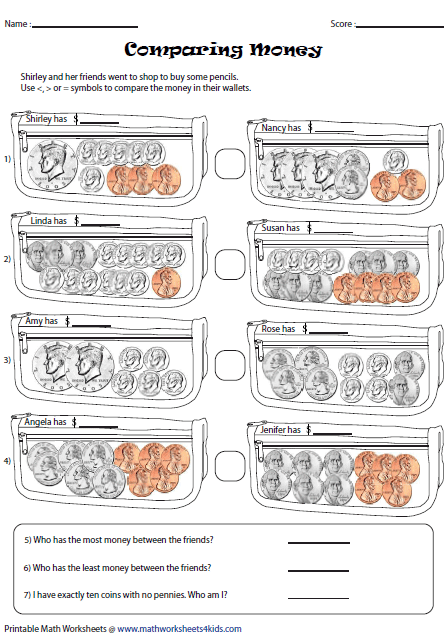 Mixed Money Worksheets
