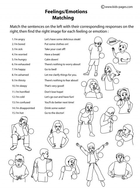 Opposites Feelings Colouring Pages, Emotions Worksheets | Free ...